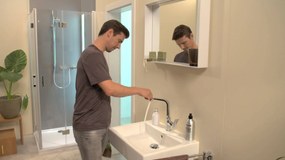 Hansgrohe Metris New, umyvadlová baterie s otočným výtokem a výpustí, chromová, 31087000
