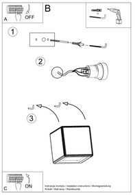 Nástěnné svítidlo Nesta, 1x bílé keramické stínidlo