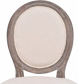 Jídelní židle 4 ks krémové textil 244088