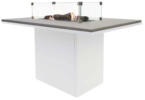 Krbový plynový stůl Cosiloft 120 vysoký jídelní stůl bílý rám / deska šedá (neobsahuje sklo) COSI