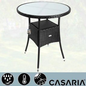 Zahradní stolek Bistra 60 cm polyratan černý