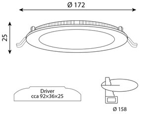 LED podhledové svítidlo McLED TORO R15 TR172-15W2700K-W-EN teplá bílá ML-412.013.33.0