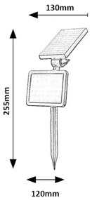 Rabalux 77011 - LED Solární reflektor se senzorem KELNA LED/9,6W/3,7V IP44