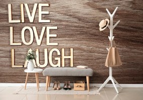 Samolepící tapeta se slovy - Live Love Laugh - 300x200 cm