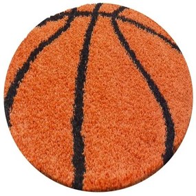 Ayyildiz, Dětský kusový koberec Fun 6002 orange, 100x100 (průměr) kruh, oranžová, dětský pokoj