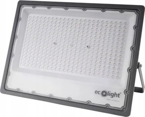 Halogenový Led Zářič Bílý Studený 300W 6500K 30000LM Černý Ecolight IP65