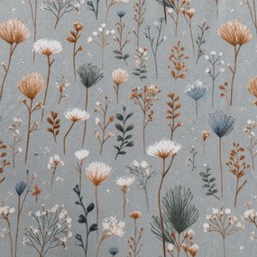 Prostěradlo z mikrovlákna BOTANIC FIELD šedé 180x200 cm