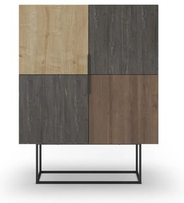 Skříňka v dekoru dubu v hnědo-přírodní barvě 100x130 cm Titan – Marckeric