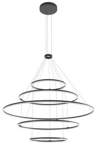 Redo 01-2250 závěsné LED stmívatelné svítidlo Orbit pískově černé, 286W, 3000K, ø150, ø100, ø60cm