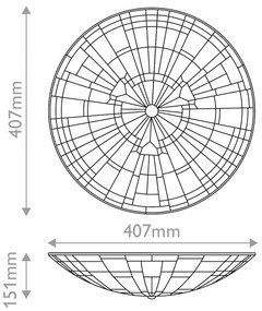 Quoizel QZ-INGLENOOK-F-SMALL-Stropní svítidlo INGLENOOK 2xE27/60W/230V pr.40,7cm
