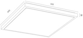 Argon 1826 - Stropní svítidlo CARLSON 4xE27/15W/230V 60x60 cm černá