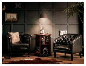 Massive home | Křeslo Chesterfield Belfast z pravé kůže - hnědá