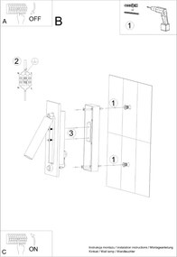 Sollux Lighting Nástěnné svítidlo ENIF černé