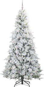 Umělý Skládací Vánoční Strom s stojanem Bílá 240 cm PE a PVC 3397512
