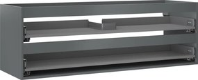 Mexen Box-A, závěsná skříňka 140 cm, 2 zásuvky, grafitová matná, 91AX0-1400-470-2-66