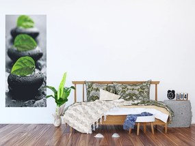 Vliesová fototapeta na zed' Kameny s Lístkem | 202 x 90 cm | DFTNV2803