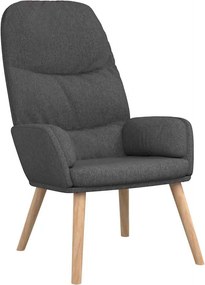 Relaxační křeslo tmavě šedé textil 340991