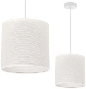 Závěsné svítidlo Juta, 1x bílé jutové stínítko, (fi 15cm), w