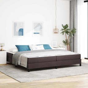 Postel s boxspringem Tmavě hnědá 200 x 200 cm textil 3398517