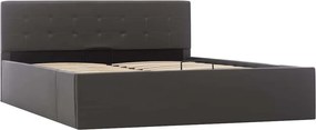 Rám postele s úložným prostorem šedý umělá kůže 140 x 200 cm 285525