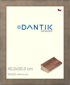DANTIK rámeček 40x50 | ANDRÉ velká bronz (Sklo Čiré)