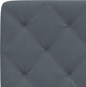 Postel s matrací tmavě šedá 160 x 200 cm samet 3208665
