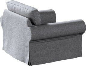 Potah na křeslo IKEA Ektorp barva šedá látka pletený vzor