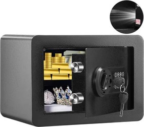 Trezor, 14,2 l, domácí trezor, ocelový bezpečnostní trezor s digitální klávesnicí