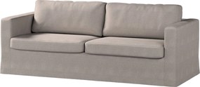 Potah na pohovku IKEA Karlstad 3-místná, nerozkládací, dlouhý barva béžová látka pletený vzor