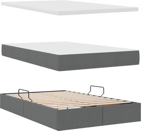 Postel s úložným prostorem a matrací Tmavě šedá 120 x 200 cm 3370501