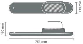 Bílý plastový stojan na mycí prostředky SinkStyle – Brabantia