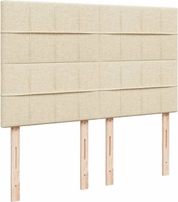Box spring postel s matrací krémová 140x190 cm textil 3292056