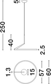 Závěsné LED svítidlo NOVA LUCE TILIA 31W 2700-3000-4000K 9088139 stmívatelné Triac