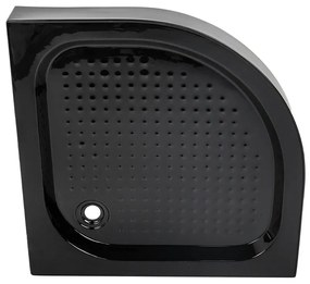 BPS-koupelny Čtvrtkruhový sprchový kout HYD-RK94B 90x90 cm chrom/transparent + vanička HYD-RSV-SXL01B černá