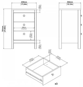 FALCO Noční stolek Cadiz 85 černý