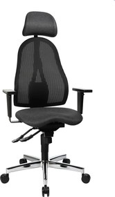 XXXLutz OTOČNÁ ŽIDLE, plochá tkanina, černá Topstar - Online Only kancelářské židle - 001319046802