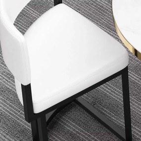 LuxuryForm DESIGN Jídelní set MONTE 4+1 - bílý / bílý
