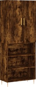 vidaXL Skříň highboard 69,5 x 34 x 180 cm kompozitní dřevo [3196064] Barva: kouřový dub