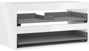 Mexen Box-A korpus skříňky pod umyvadlo 90 cm, 2 zásuvky, bílý lesk - 91AX0-0900-470-2-00