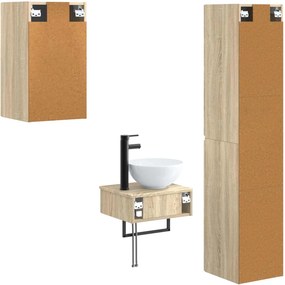 Sada koupelnového nábytku 3 ks Dub sonoma 33 x 34,5 x 160 cm 3406045