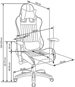 Herní židle Velocity, černá / červená