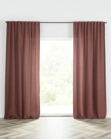 Hotový závěs BASIC s řasící páskou 140x280cm tlumený švestkový šenil