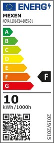 Mexen Nova, LED žárovka E14, G45, 10W, studená - 6500K, 1055 lm - L101-E14-1065-01
