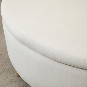 HOMCOM Lavice s úložným prostorem, oválná čalouněná lavice s víkem, lavice na spaní se sametovým vzhledem, do předsíně ložnice obývacího pokoje, dřev…