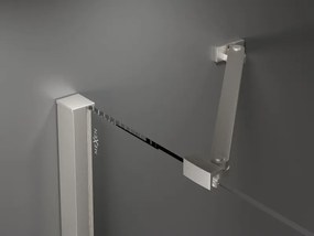 Mexen Velar Duo, sprchový kout s posuvnými dveřmi 80 x 80 cm, 8mm čiré sklo, broušená ocel, 871-080-080-02-97