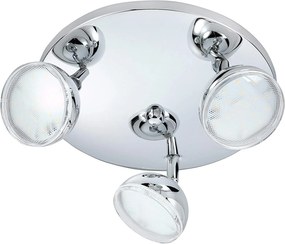 Trio 872830306 Bolou, stropní spotové svítidlo, 3x3,8W LED 3000K, chrom, prům. 25cm