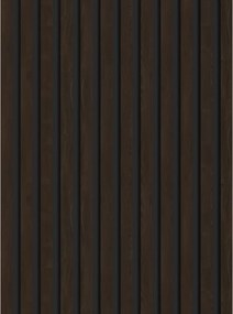Mexen Lam-B, akustické stěnové lamely 275 × 30 cm, HDF deska 4 mm, technická dýha, eben hnědý, S100-275307-3015-022