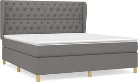 Box spring postel s matrací tmavě šedá 160x200 cm textil 3128774