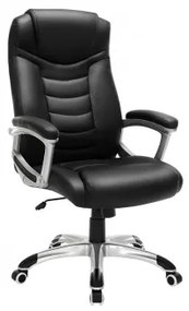 Manažerské křeslo, Ergonomické, Výškově nastavitelné, Černé, 67-77x53x52cm