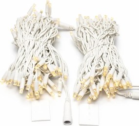 Easy Fix LED světelný řetěz, 20 m, venkovní, teple bílá, 120 diod, bílý kabel, IP67